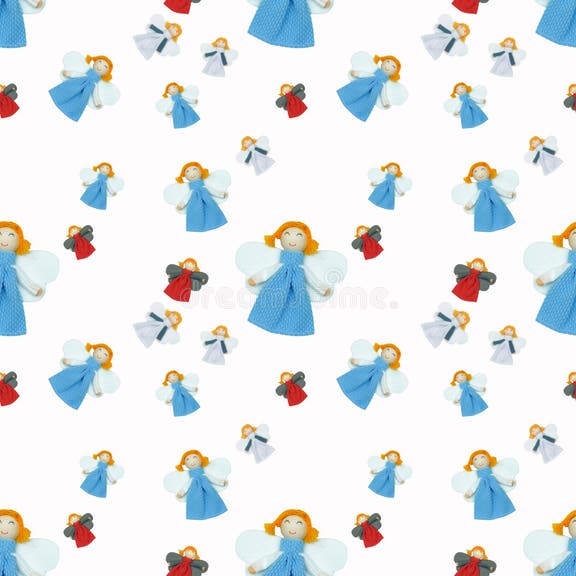 Angels Seamless Pattern Abstract Background Stock Image - Image of ...