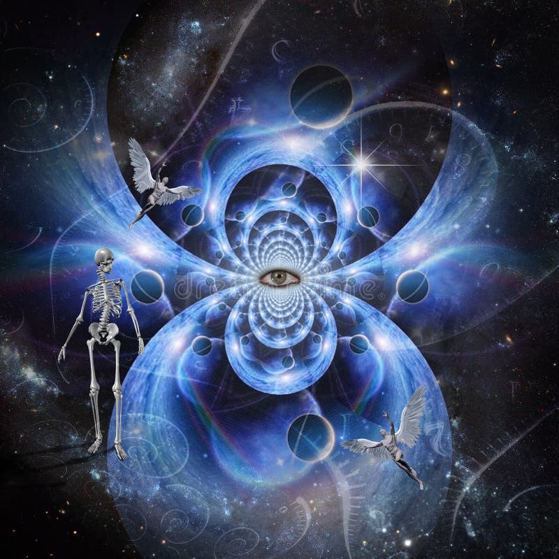 Angels and all seeing eye stock illustration. Illustration of ...