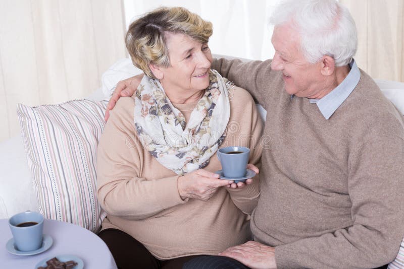 Angenehme Zeit Zusammen Verbringen Stockfoto - Bild von fällig ...