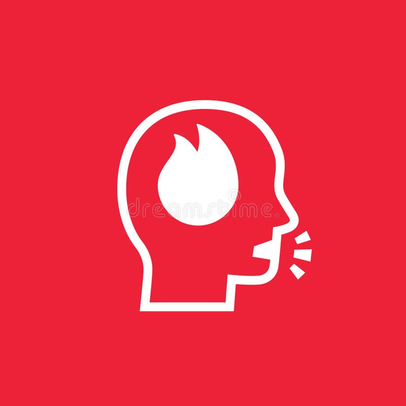 Anger, Angry Man Vector Icon Stock Illustration - Illustration of ...
