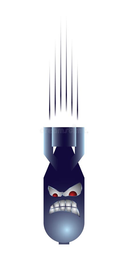 Angry Bomb Cartoon Mascot Character Pointing Outwards and Holding a ...