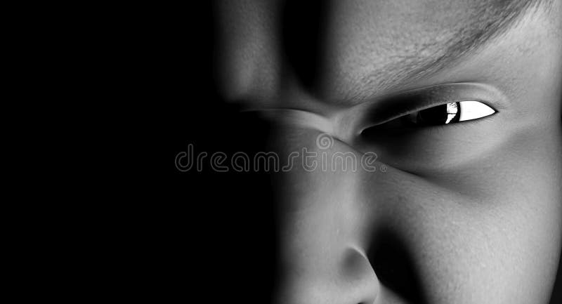 Angry eyes stock illustration. Illustration of teeth - 72895820