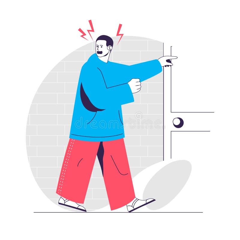 Anger Emotion Web Concept. Angry Man Gesturing and Screaming Stock ...