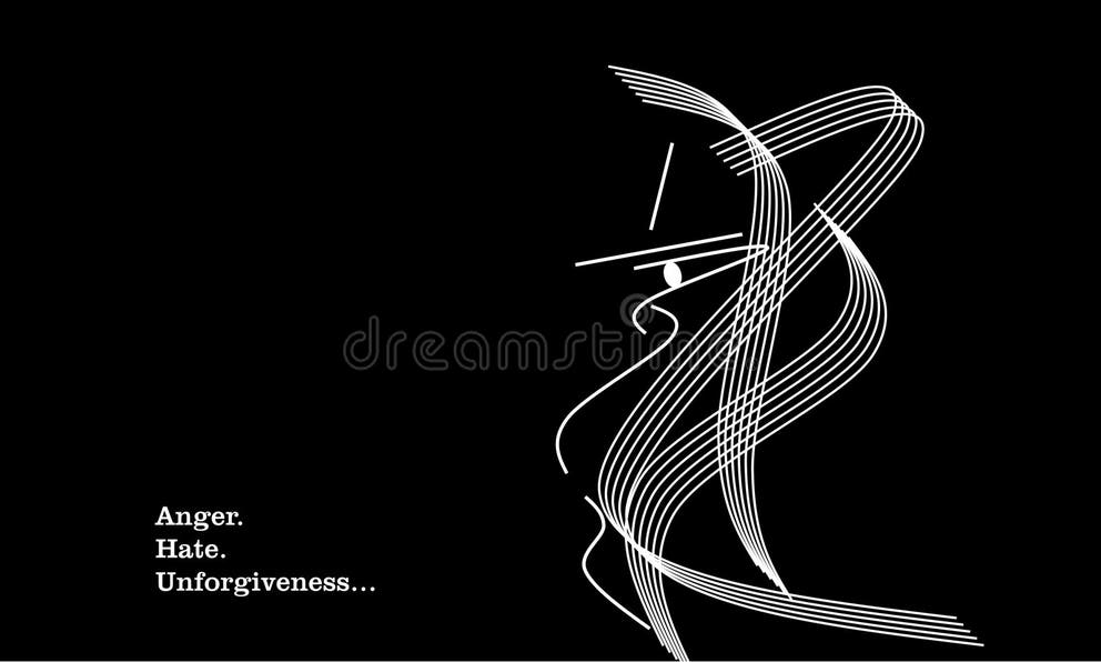 Anger and Hate. Unforgiveness and Indignation in an Abstract Form Stock ...