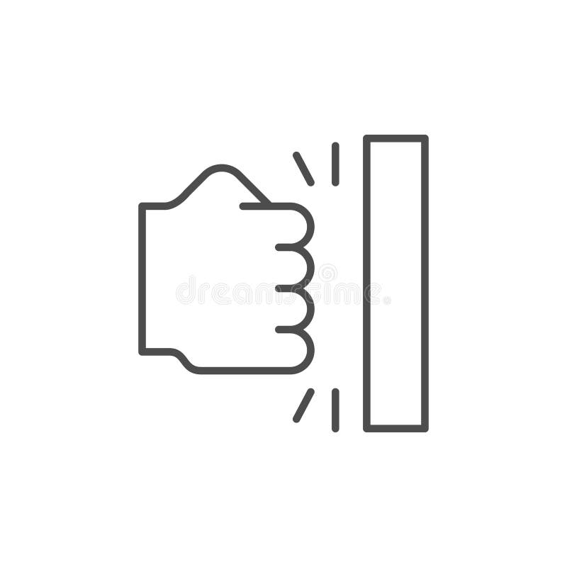 Anger Icon or Fist Punch Symbol Stock Vector - Illustration of fist ...