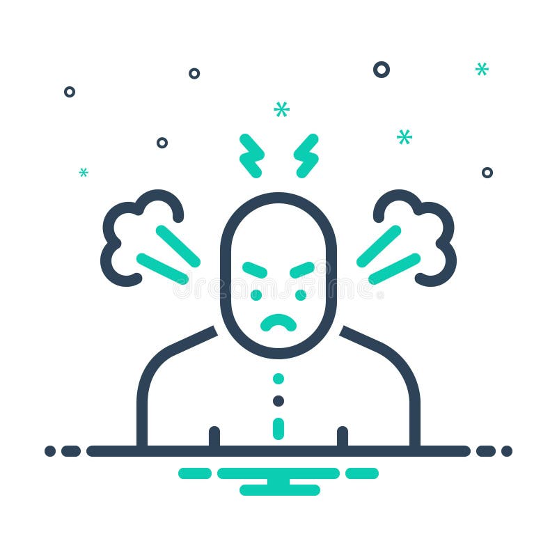 Mix Icon for Anger, Furious and Irritation Stock Vector - Illustration ...