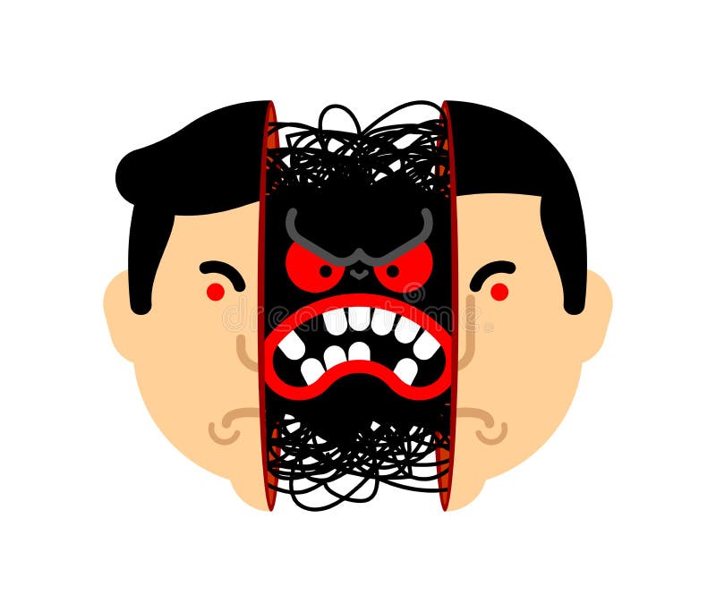 Anger Inside Head Human. Rage in Head Stock Vector - Illustration of ...
