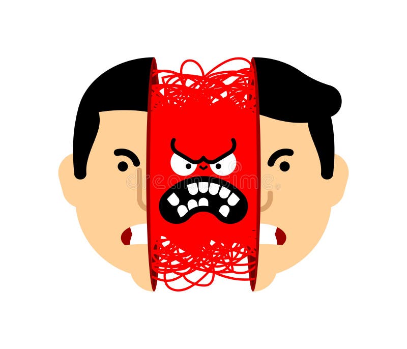 Anger Inside Head Human. Rage in Head Stock Vector - Illustration of ...