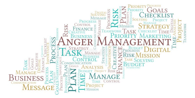 Anger Management Word Cloud, Made with Text only. Stock Illustration ...