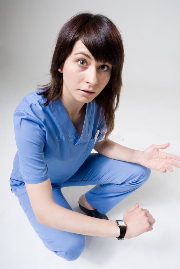 Smiley nurse stock photo. Image of folded, nursing, charming - 14021086