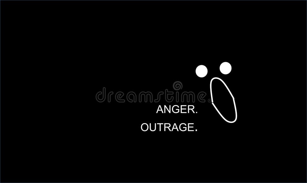 ANGER. OUTRAGE and stress stock illustration. Illustration of fase ...
