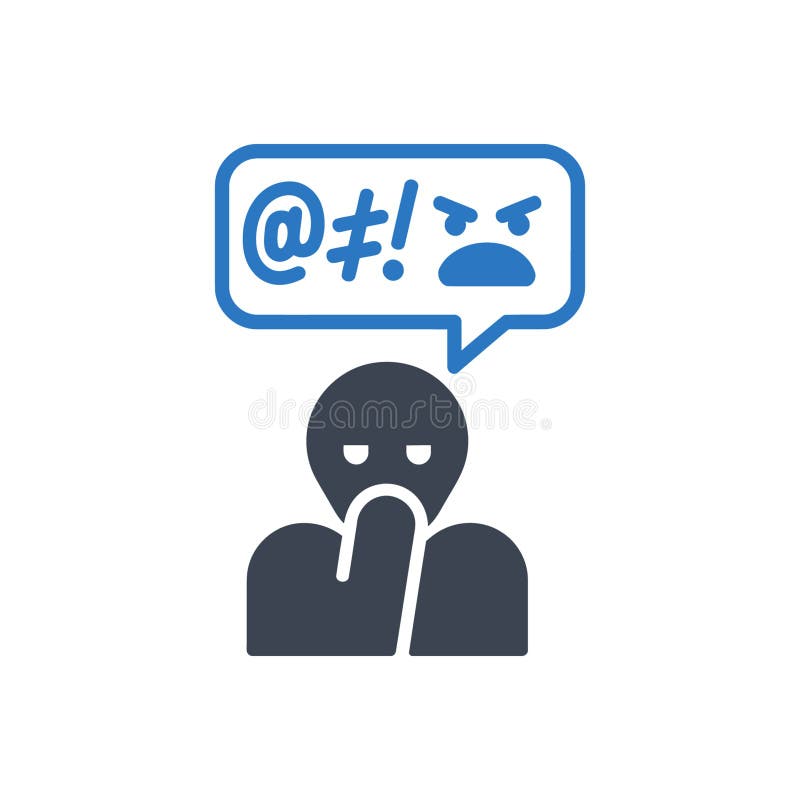 Anger Speech Icon stock vector. Illustration of symbol - 372766644