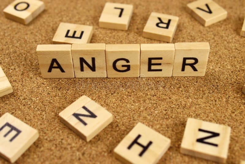 Anger Word Cloud on Grey Background Stock Photo - Image of upset ...
