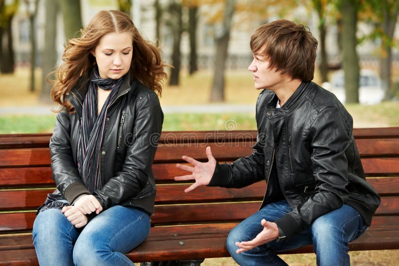 Anger in Young People Relationship Conflict Stock Image - Image of ...