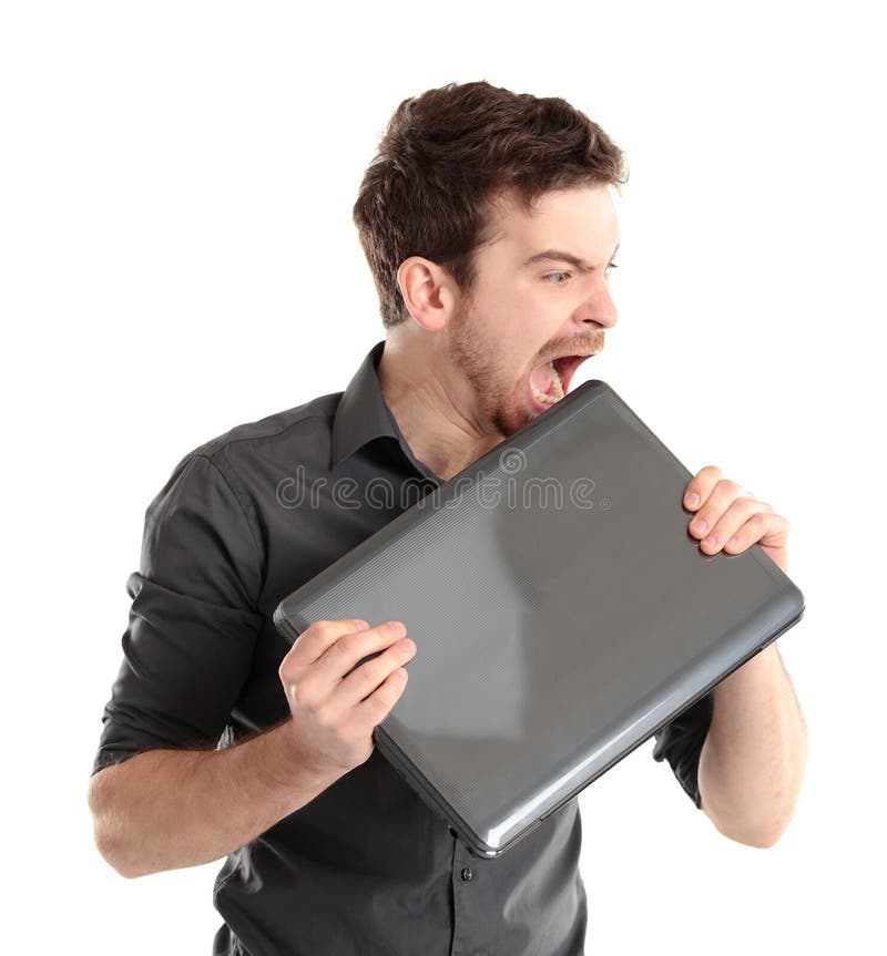 321 Man Biting Laptop Stock Photos - Free & Royalty-Free Stock Photos ...