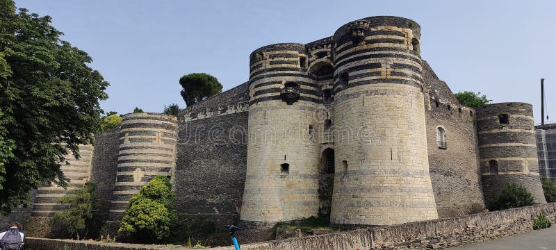 Angers Castle Loire Valley stock image. Image of tower - 390841033