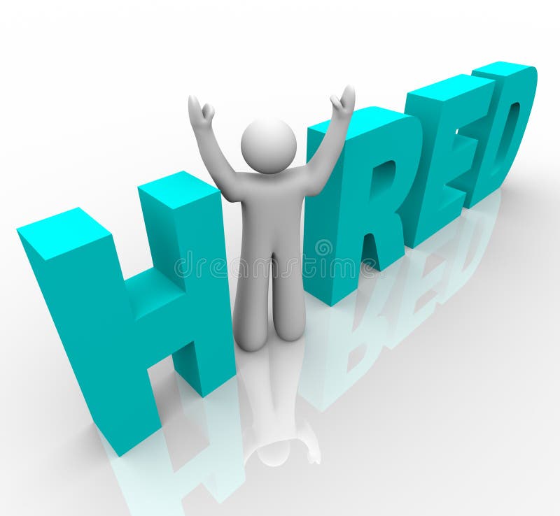 Erhielt Den Job - Aufgeregten Angestellt Zu Werden Person Happy, Stock ...