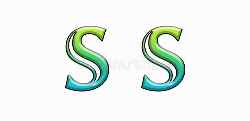 Angie Inline Open Gradient Sans Serif Alphabet Letters Calligraphy ...