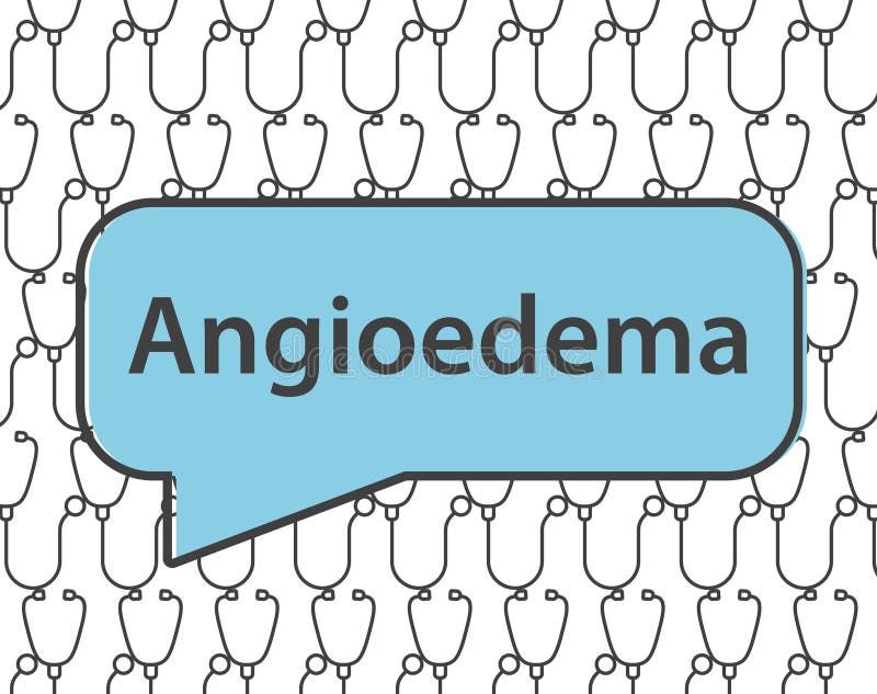 Angioedema Medical Concept on Stethoscope Pattern Stock Vector ...