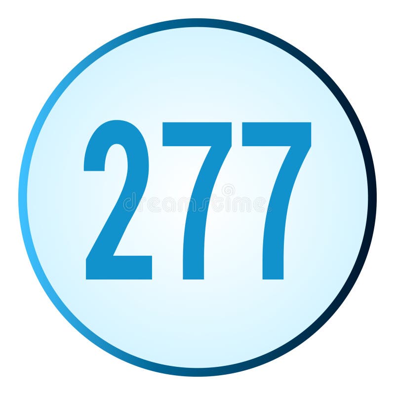 Number 277 Symbol or Logo with Round Frame in Blue Gradient Color Stock ...
