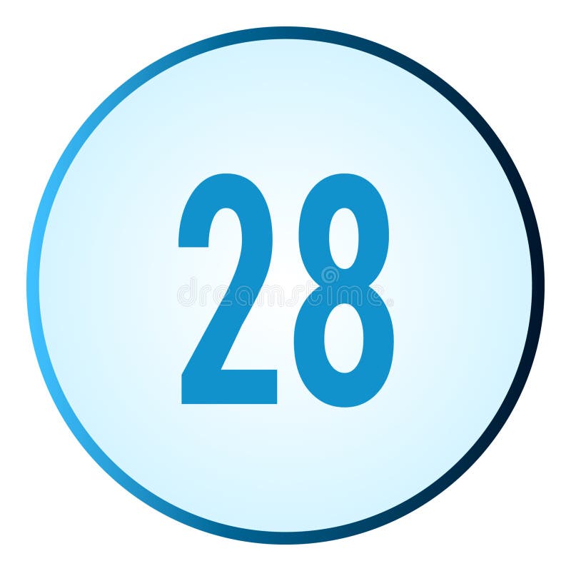 Number 28 Circle Stock Illustrations – 240 Number 28 Circle Stock ...