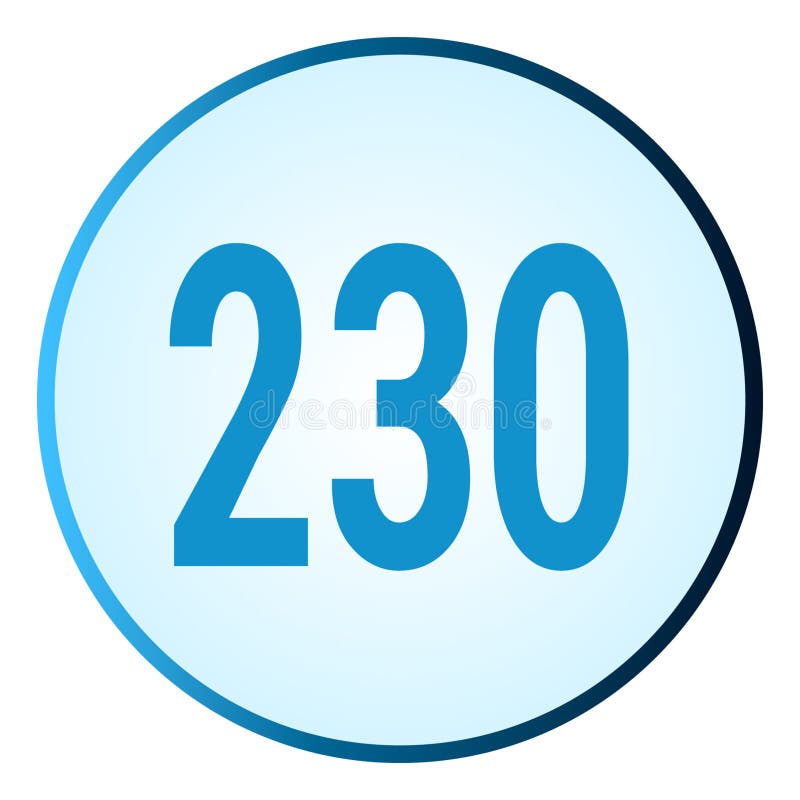 Number 230 Symbol or Logo with Round Frame in Blue Gradient Color Stock ... Number 230 Symbol or Logo with Round Frame in Blue Gradient Color Stock ...