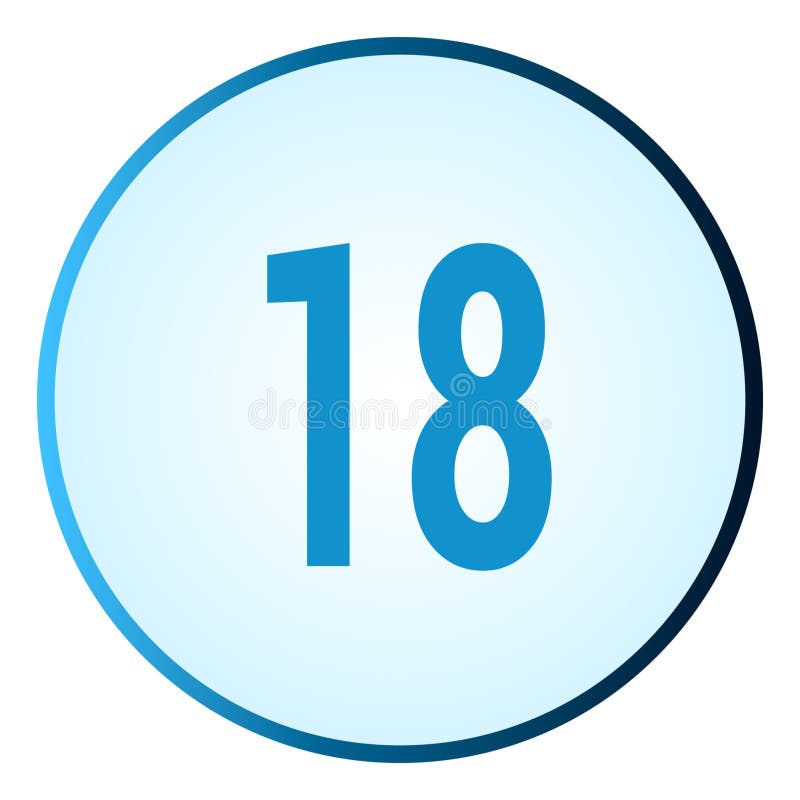 Number 18 Circle Stock Illustrations – 611 Number 18 Circle Stock ...