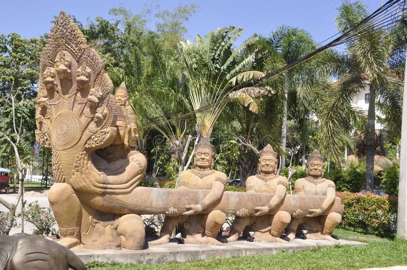 Angkar Wat naga stock image. Image of stonework, sculpture - 38181055