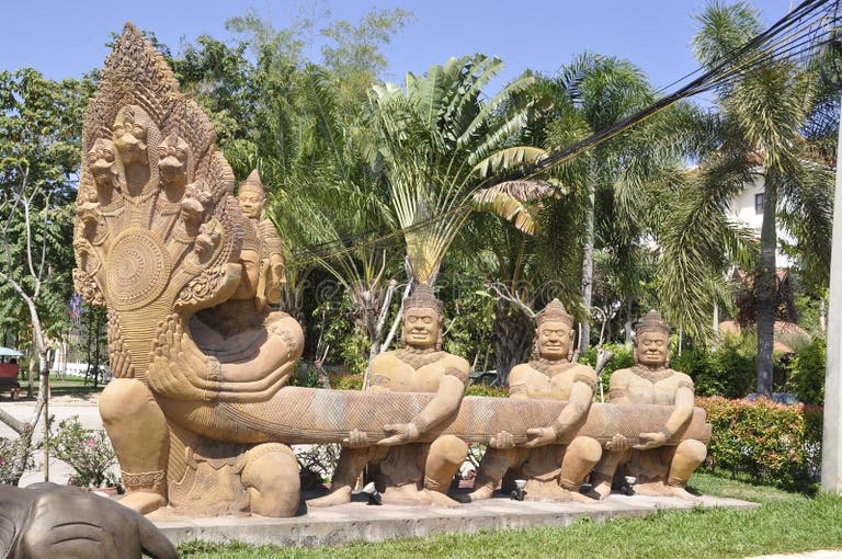 Angkar Wat naga stock image. Image of stonework, sculpture - 38181055