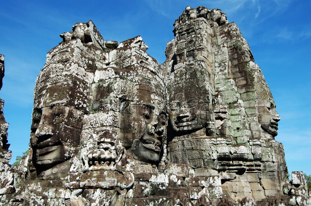 Angkor face stock image. Image of monument, eyes, buddhism - 2339853