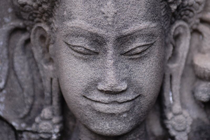 Angkor face stock photo. Image of asia, sandstone, religion - 3596284