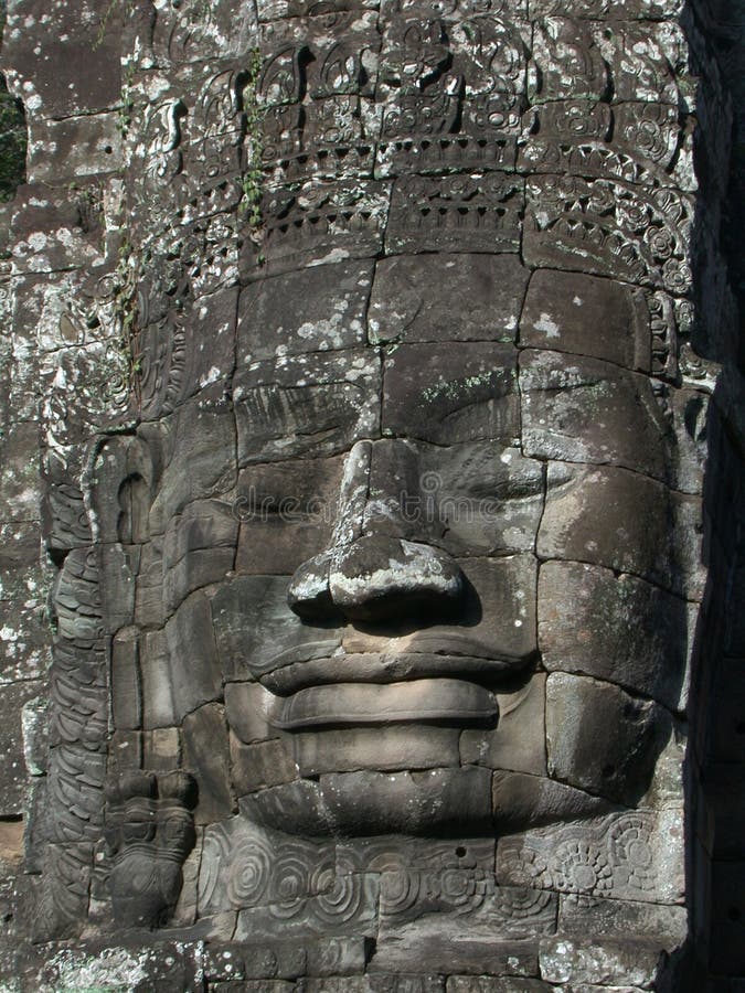 Angkor Stone Face stock photo. Image of person, heritage - 827854