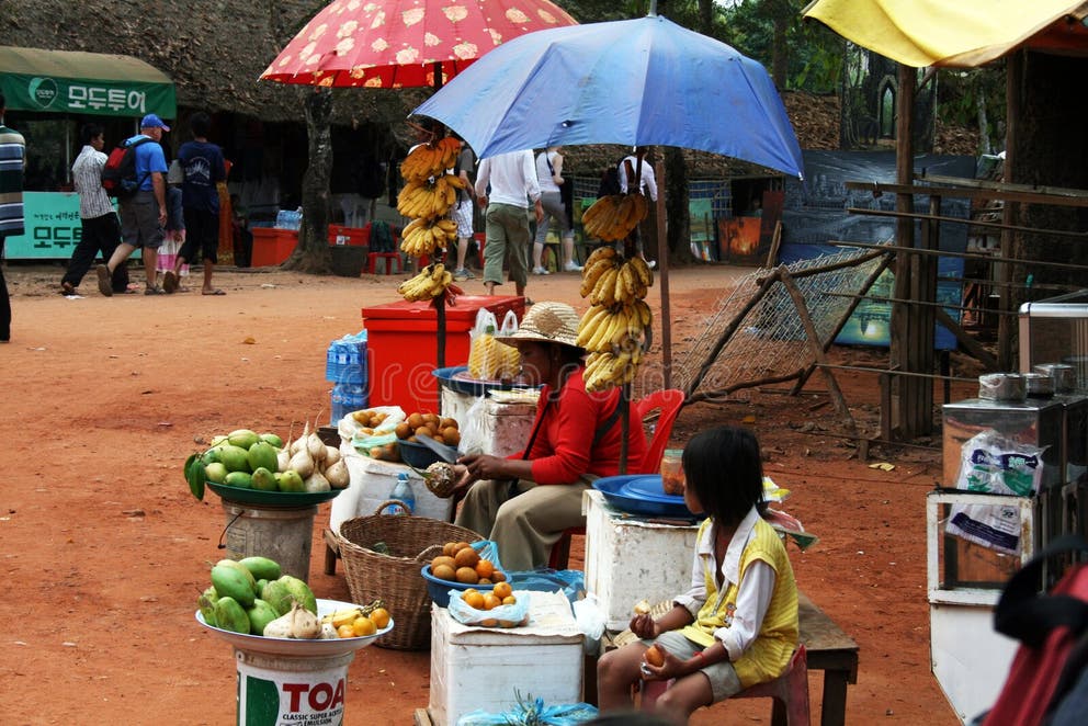 Angkor fruit stall editorial stock photo. Image of stall - 69566108