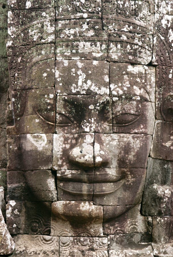 Angkor Stone Face stock photo. Image of angkor, mythology - 1078762