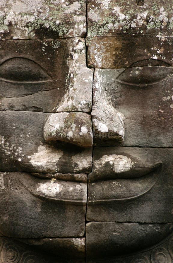 Angkor Stone Face stock photo. Image of person, heritage - 827854