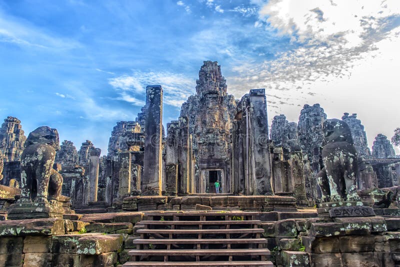 Angkor Thom - Bayon Temple editorial image. Image of ankor - 96660705