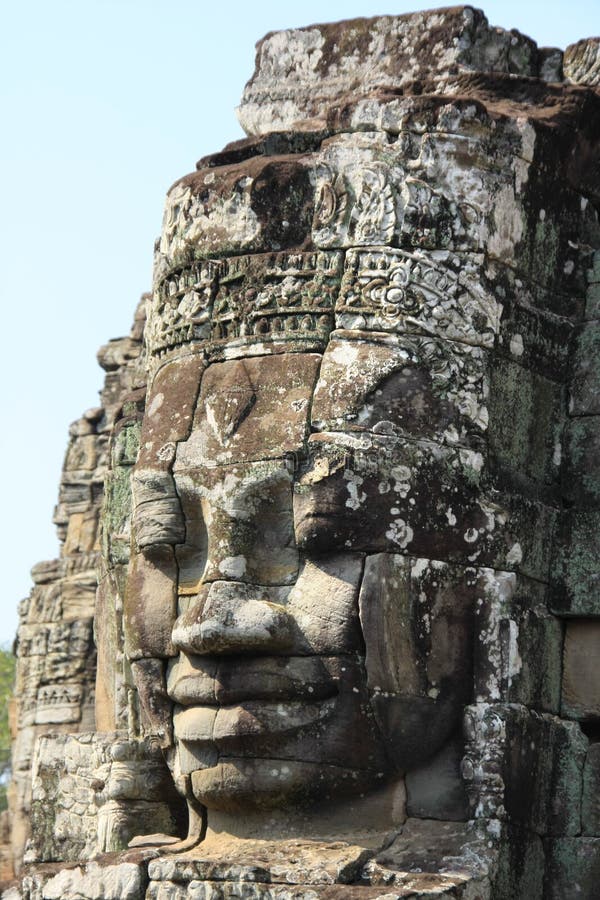 Face on temple stock image. Image of temple, asia, ancient - 14407