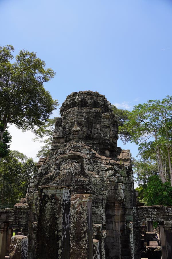 ANGKOR THOM KINGDOM in SIEM REAP, CAMBODIA Stock Image - Image of ...