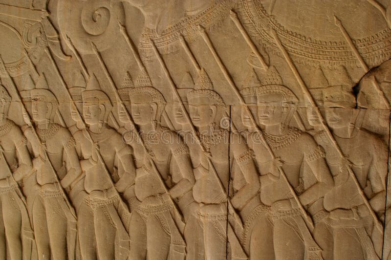 Angkor warrior stock image. Image of antique, khmer, bayon - 10470335