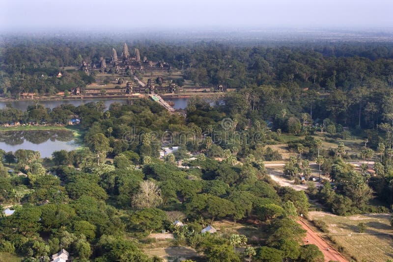 Angkor Wat Aerial View stock image. Image of exploration - 2838289