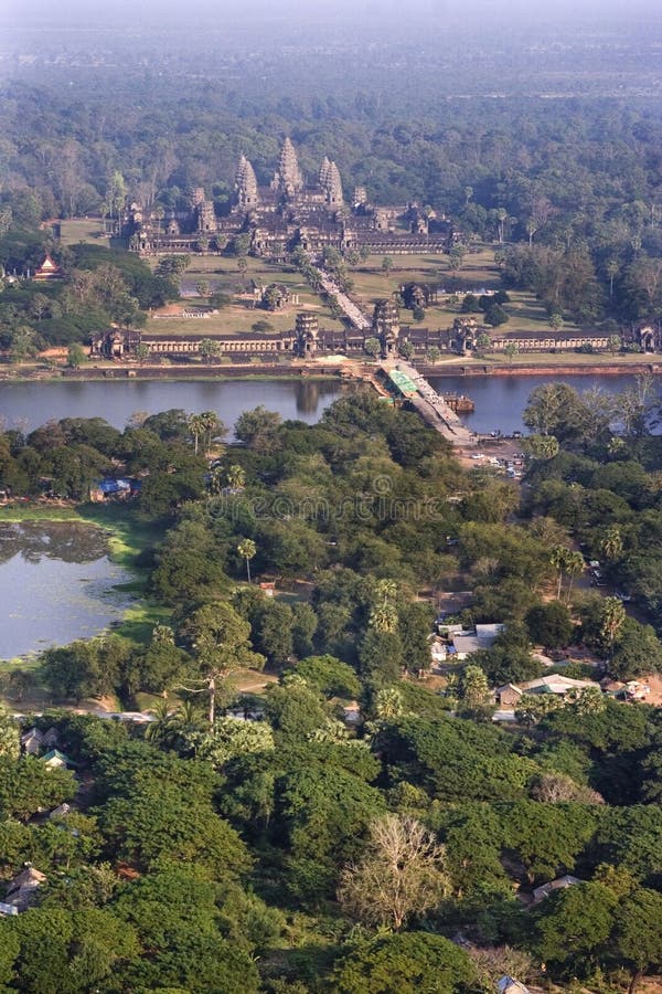 Angkor Wat Aerial View stock image. Image of adventure - 2838291