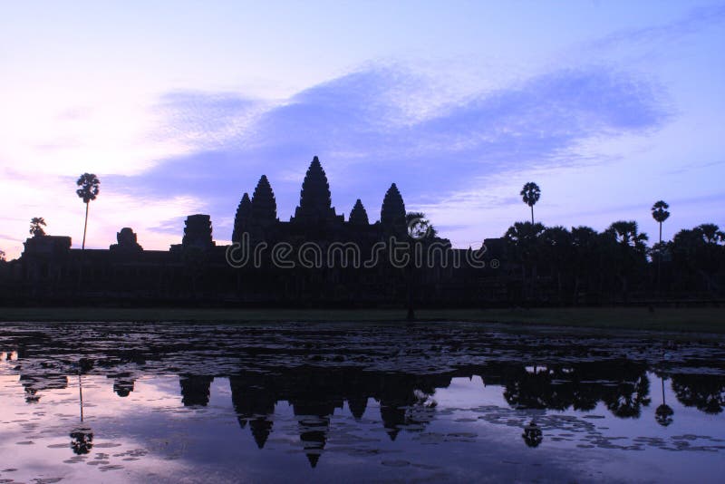 Angkor Wat before dawn stock photo. Image of cambodia - 12798604