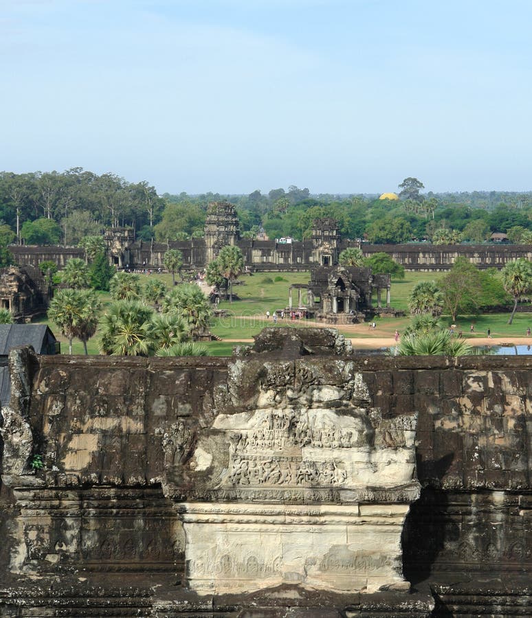 Angkor Wat detail stock photo. Image of carving, rock - 42856260
