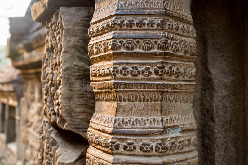 Angkor wat details stock photo. Image of buddhism, khmer - 99292414