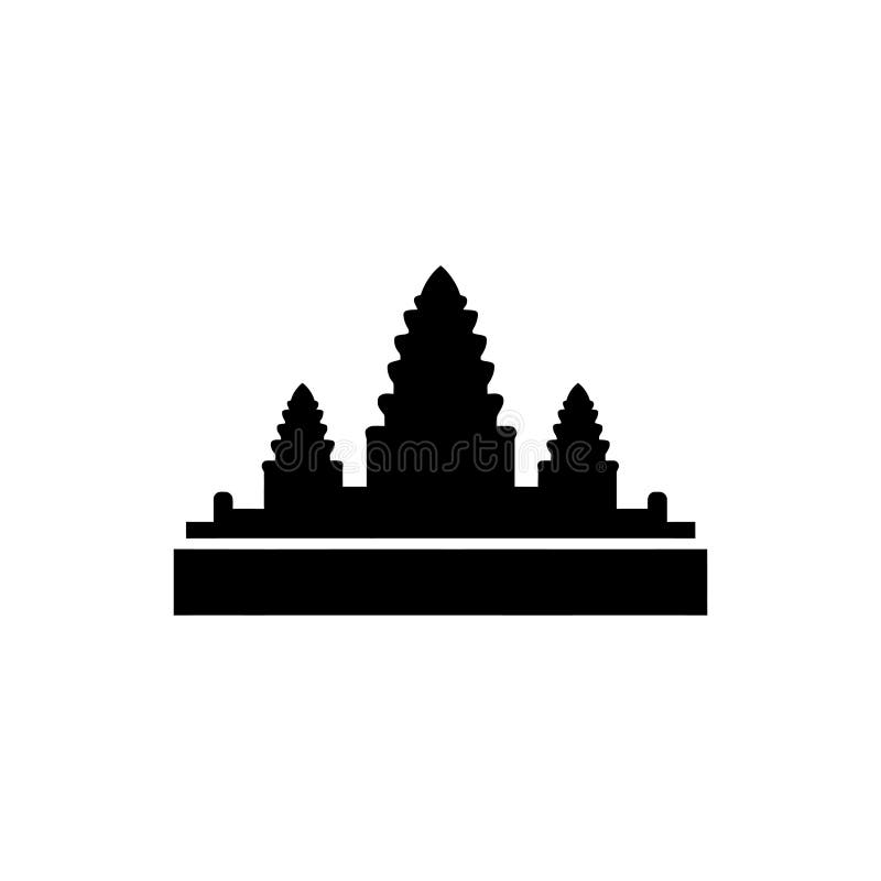 Angkor Wat icon stock illustration. Illustration of symbol - 301222831