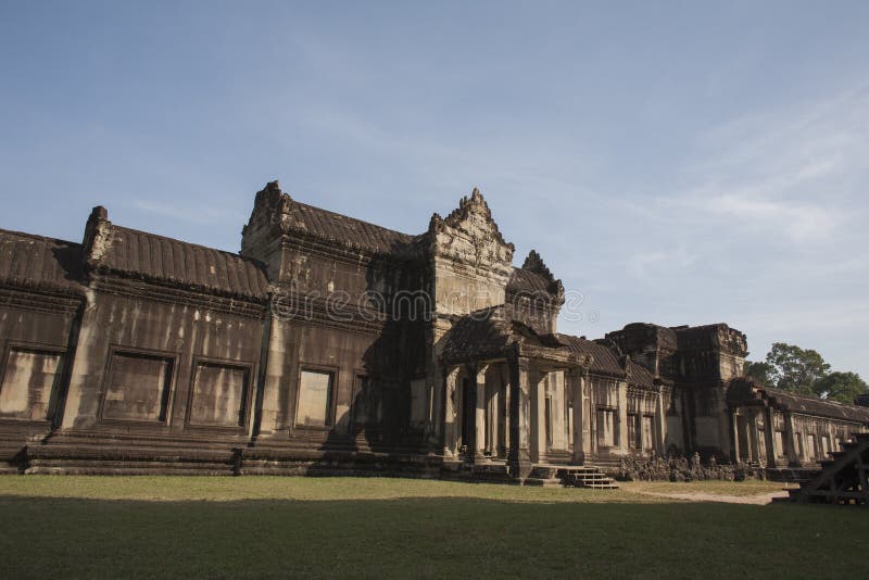 Angkor Wat inside detail. stock photo. Image of faith - 29269824