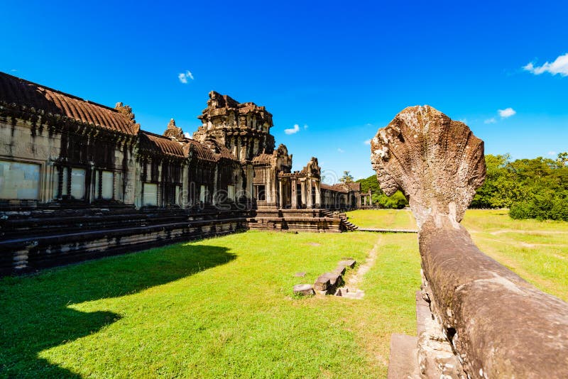 Golden Angkor Wat stock image. Image of hinduism, destination - 129748013