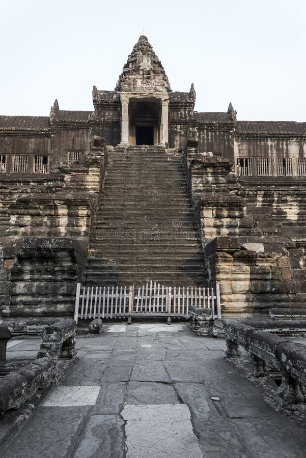 Angkor Wat and Stone Road, Siem Reap, Cambodia Stock Image - Image of ...