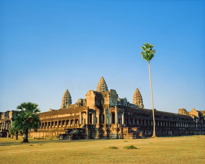 The North East Corner of the Outer Gallery, Angkor Wat, Cambodia Stock ...
