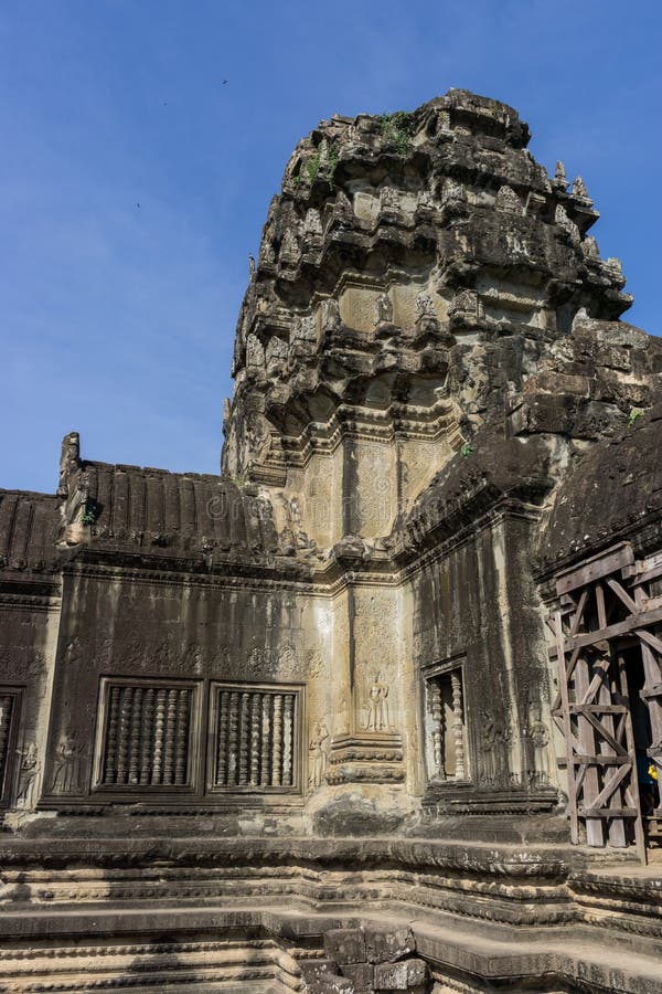 Angkor wat stock image. Image of asia, gallery, winter - 48536187